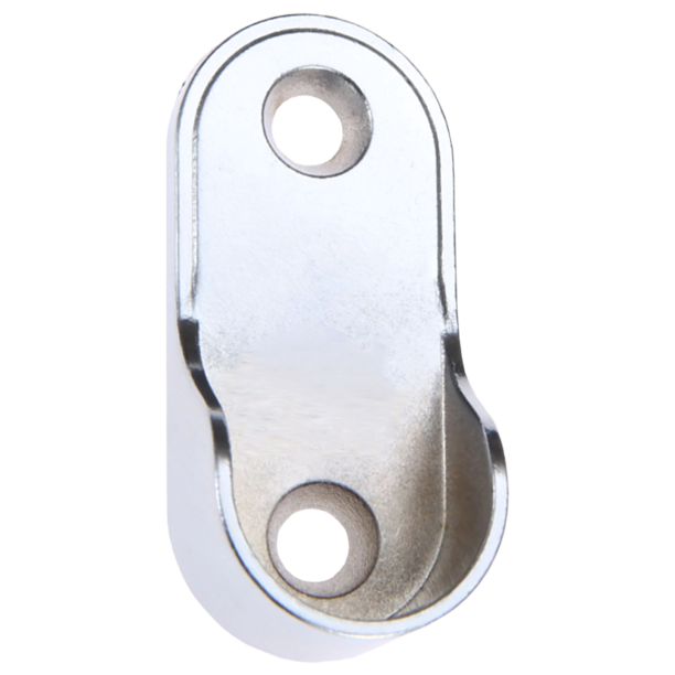SM08 Oval Wardrobe Rail End Brackets Steel Closet Rod Socket Holder ...
