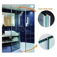 Shower Door Bottom Seal 2m Silicone Rubber Strip for 6mm Glass ...