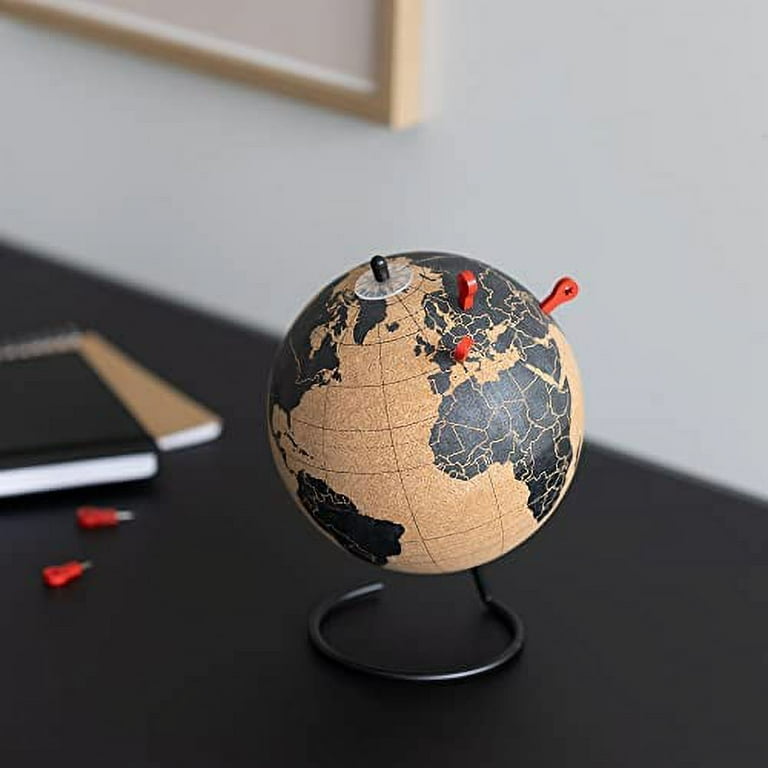 Educational Globe Gift For Travelers And Families 6 Inch Cork Globe ...