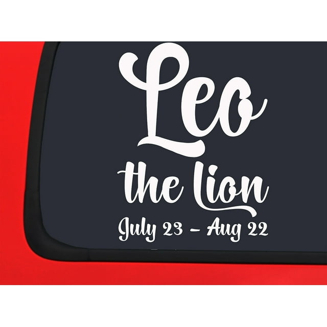 Car Sticker Leo The Lion Birthday Horoscope Astrology Star Sign Zodiac ...