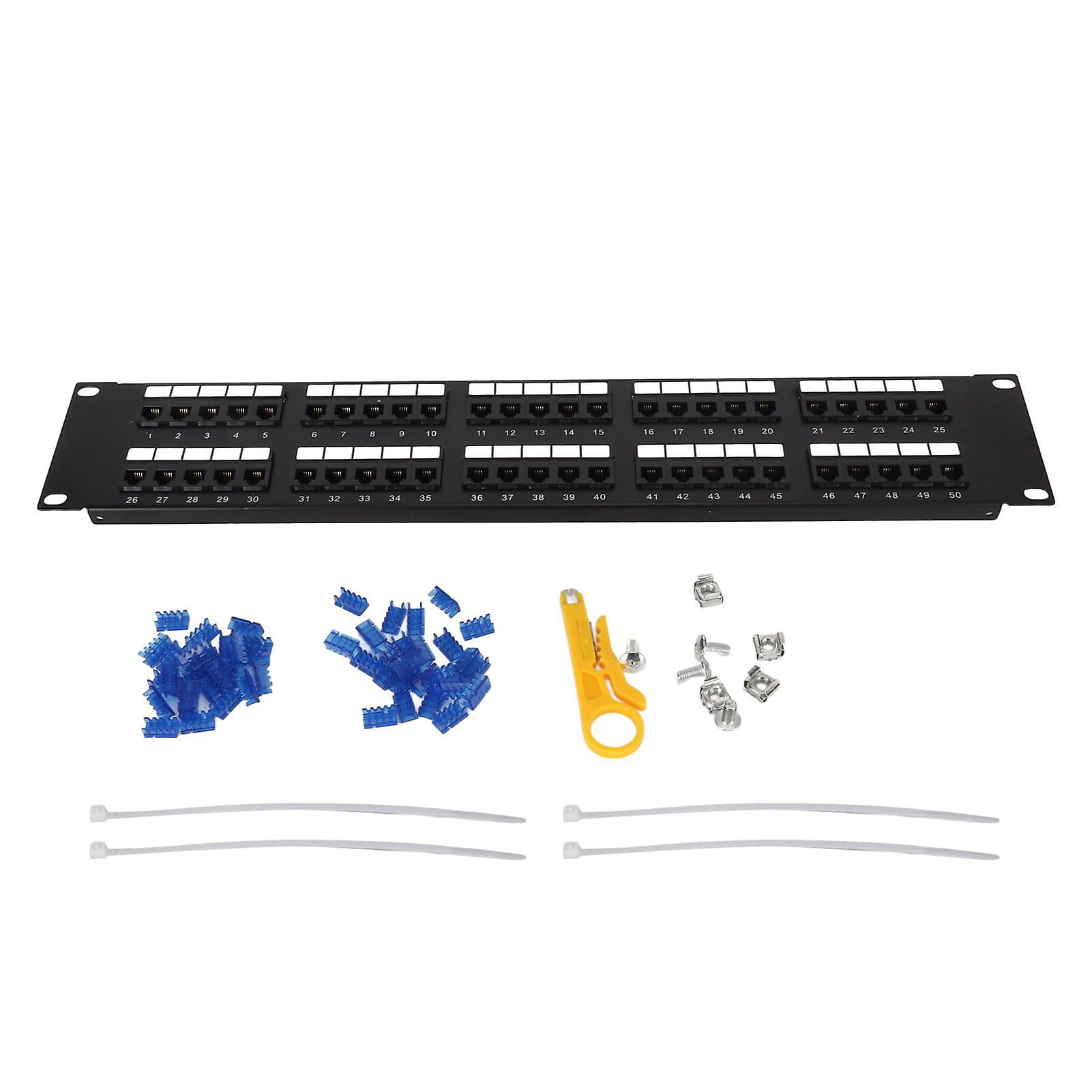 50 Port CAT3 Network Patch Panel, Plug and Play RJ11 Network Patch ...