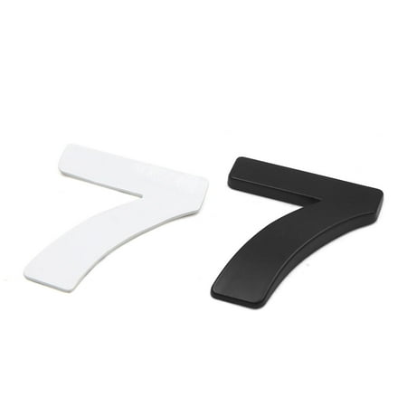 Black Metal Number 7 Pattern 3D Decal Badge Emblem Sticker for Car ...