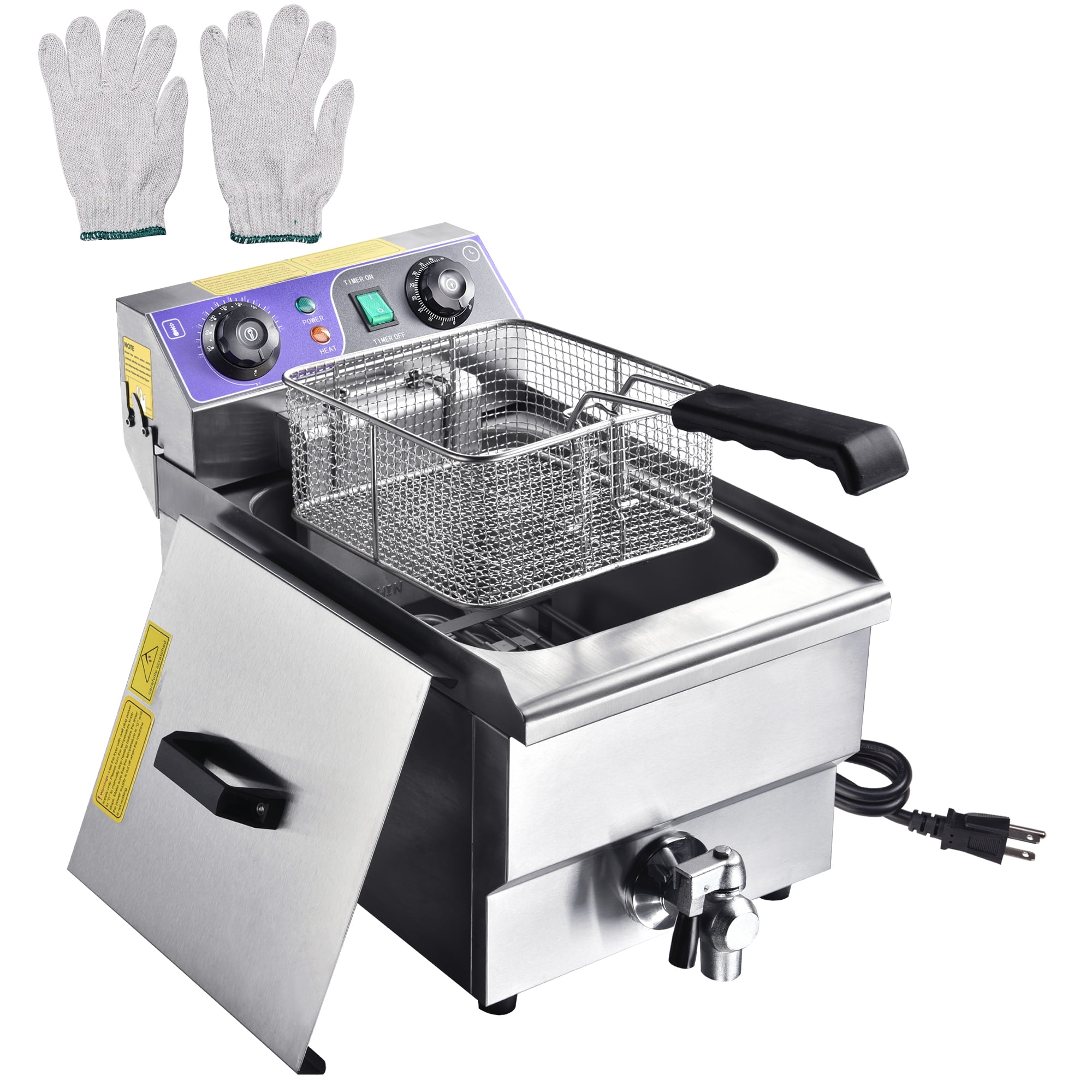 WeChef 11.7L Commercial Electric Deep Fryer Restaurant Countertop Fryer ...
