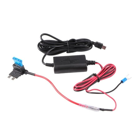 Goriertaly Car Dash Cam Charger Adapter Hard Wire Kit Mini USB ABS 12v ...