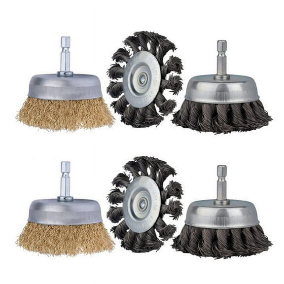 Weiler Stem-Mounted Circular Flared End Brushes, Steel, 16,000 rpm, 2 3 ...