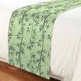 Bed Runner Green Leaves Bedding Scarves Soft Decorative Bed Flag Leaf ...