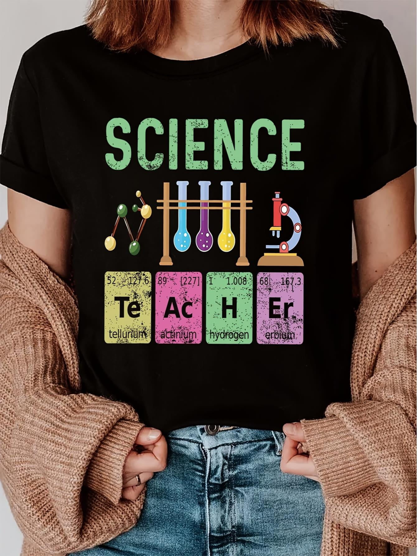 Camiseta de algodón de cuello redondo para mujer con estampado del ...