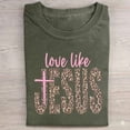 Love Like Jesus T-Shirt - Leopard Print Jesus Cross Shirt - Funny ...
