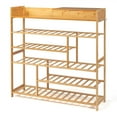 Ktaxon Bamboo Shoe Rack 6-Tier for Closet Entryway, Storage Organizer ...