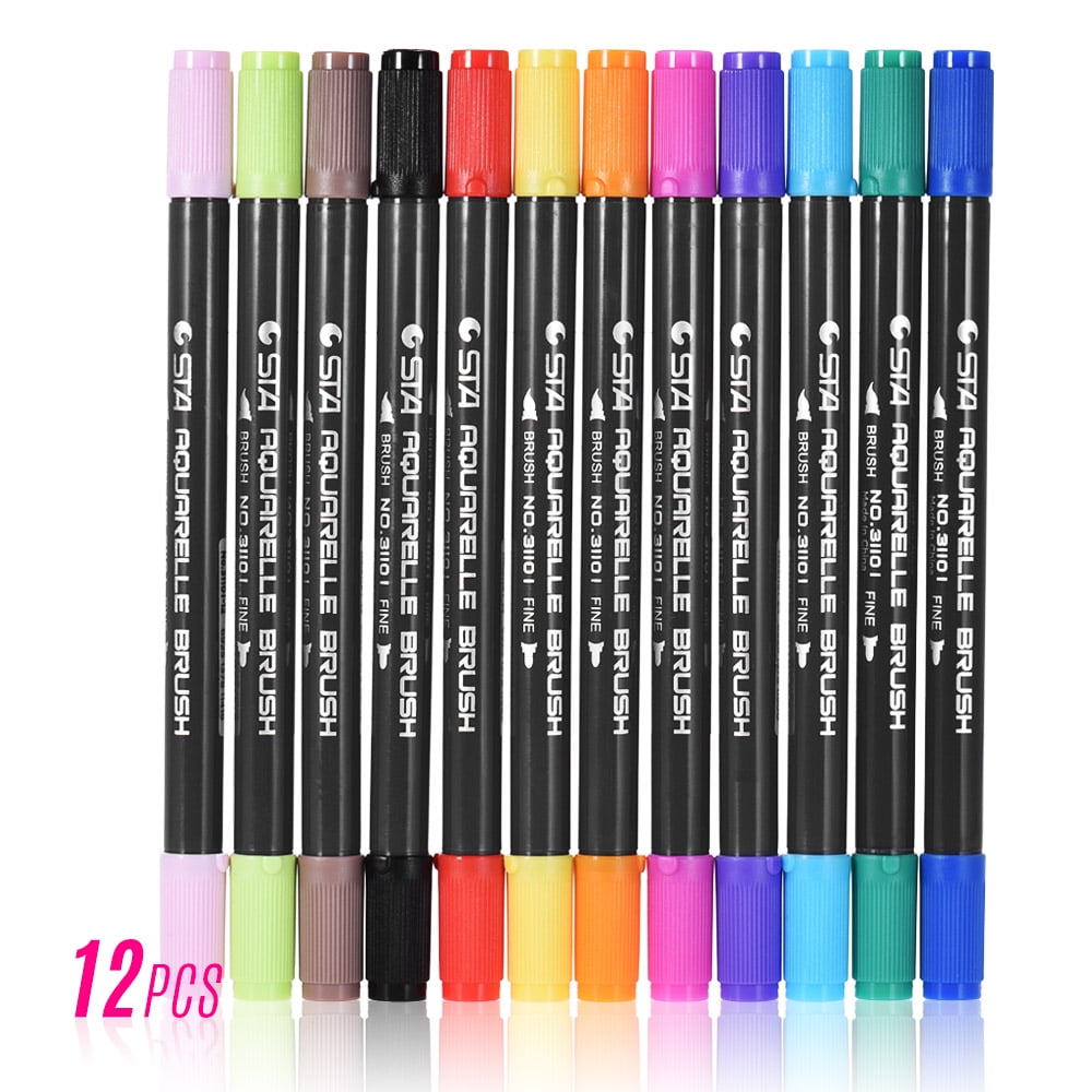 12 couleurs / Set Marqueur Stylo de repérage Twin Tip Broyeur Stylos à ...