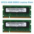 2PCS DDR2 4GB Laptop Ram 800Mhz PC2 6400 SODIMM 2RX8 200 Pins for AMD ...