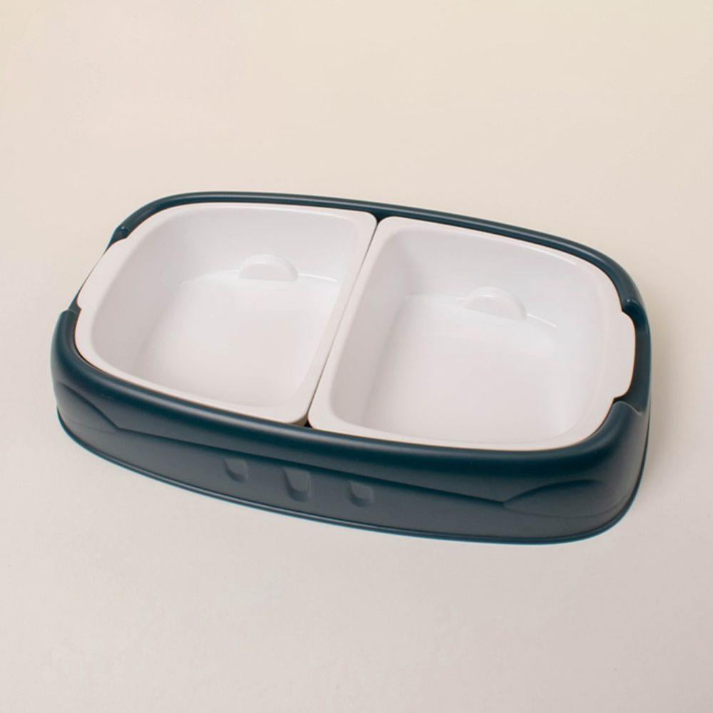 CSCHome Dog Bowls Double Dog Water Food Bowls Cat Plastic Double Bowl ...