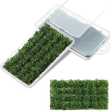 56 Pieces 2 Boxes Tuft Model Grass Bushy Tufts Lowland Shrubs Tuft ...