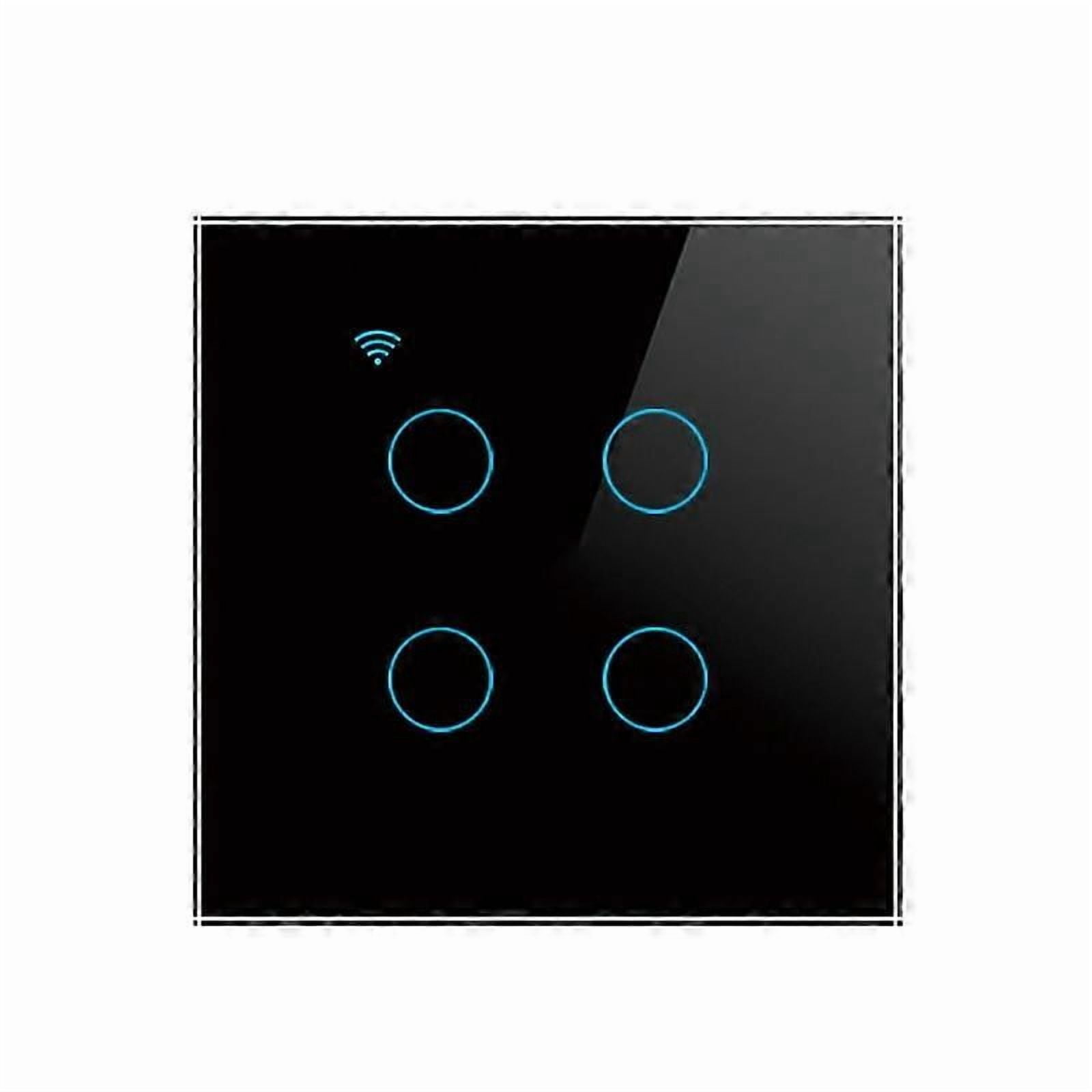 WiFi Smart Light Touch Switch Smart Life Glass Panel EU Wall Switch ...