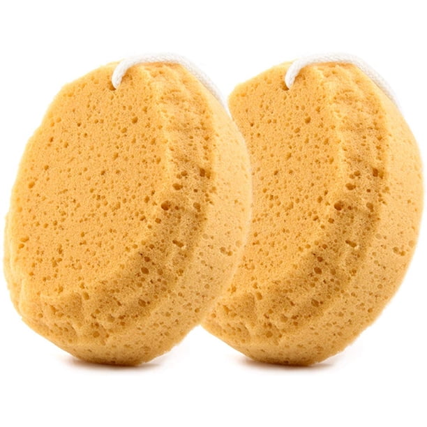 Bath Sponge-Exfoliating Loofahs Pouf Cleaning Body Luffa Sponge (2pcs ...