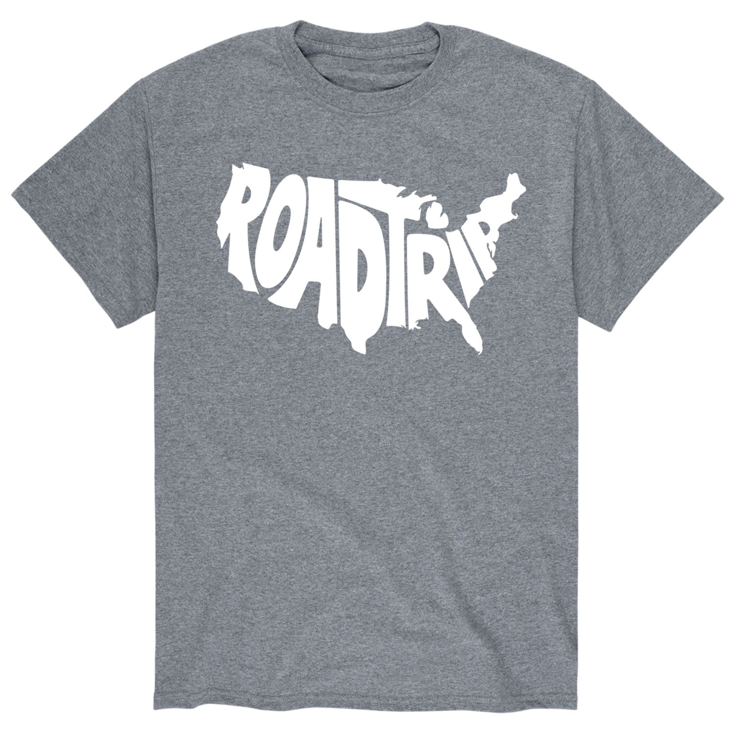 Instant Message - Road Trip, Text Fill Us Map - Men's Short Sleeve ...