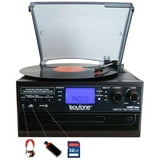 Boytone BT-22B Home Bluetooth Record Player, AM/FM Stereo, CD, Cassette ...