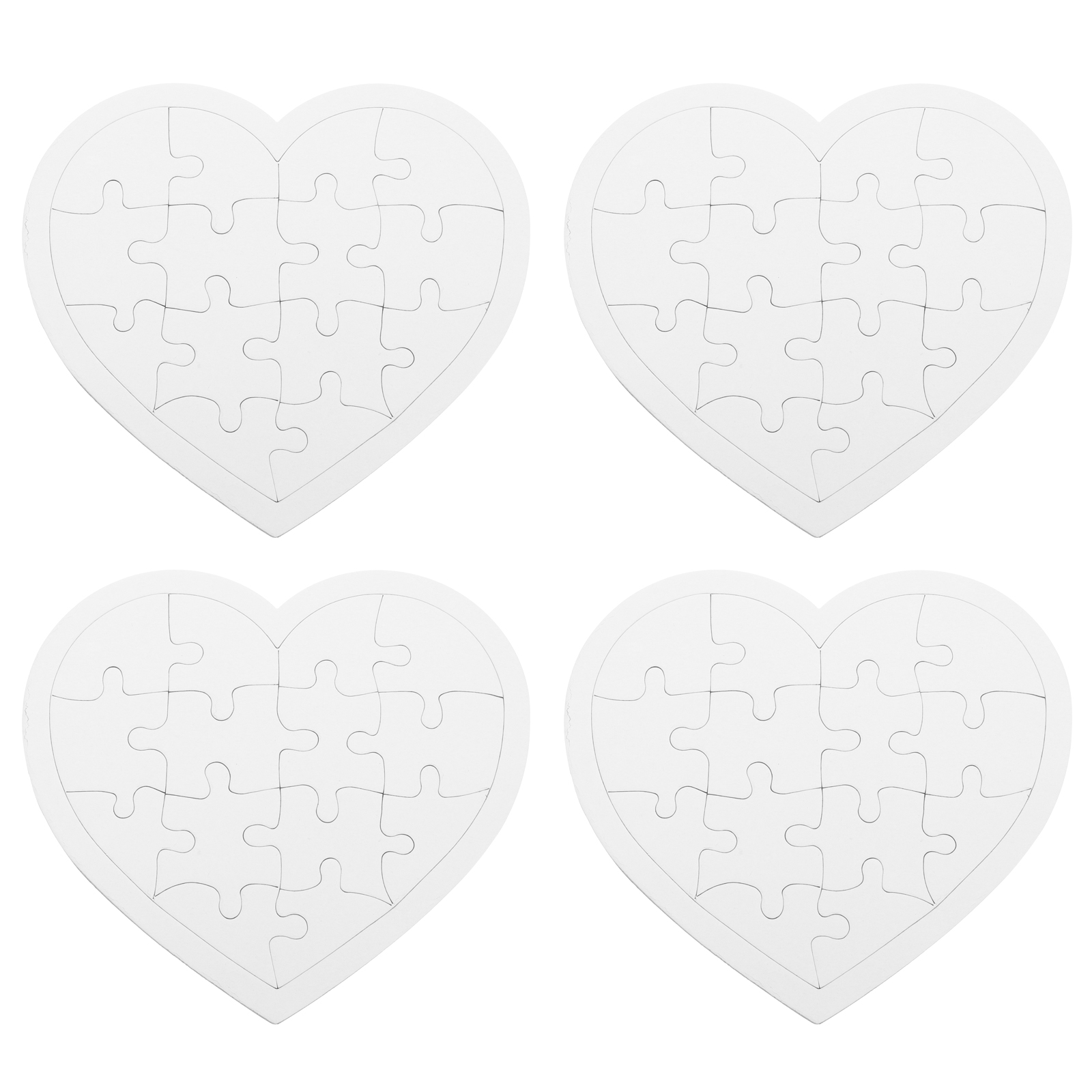 NUOLUX 4 Sets Blank Coloring Puzzle Paper Board Blank Puzzle Pieces To NUOLUX 4 Sets Blank Coloring Puzzle Paper Board Blank Puzzle Pieces To