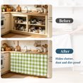 Cabinet Curtain 28''W x 51''L, Green Plaid Under Sink Curtain Drapes ...