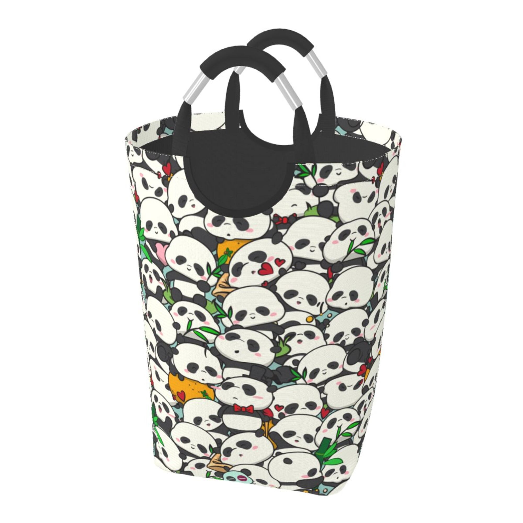 TEQUAN 50L Large Rectangular Laundry Hamper with Aluminum Handles, Cute ...