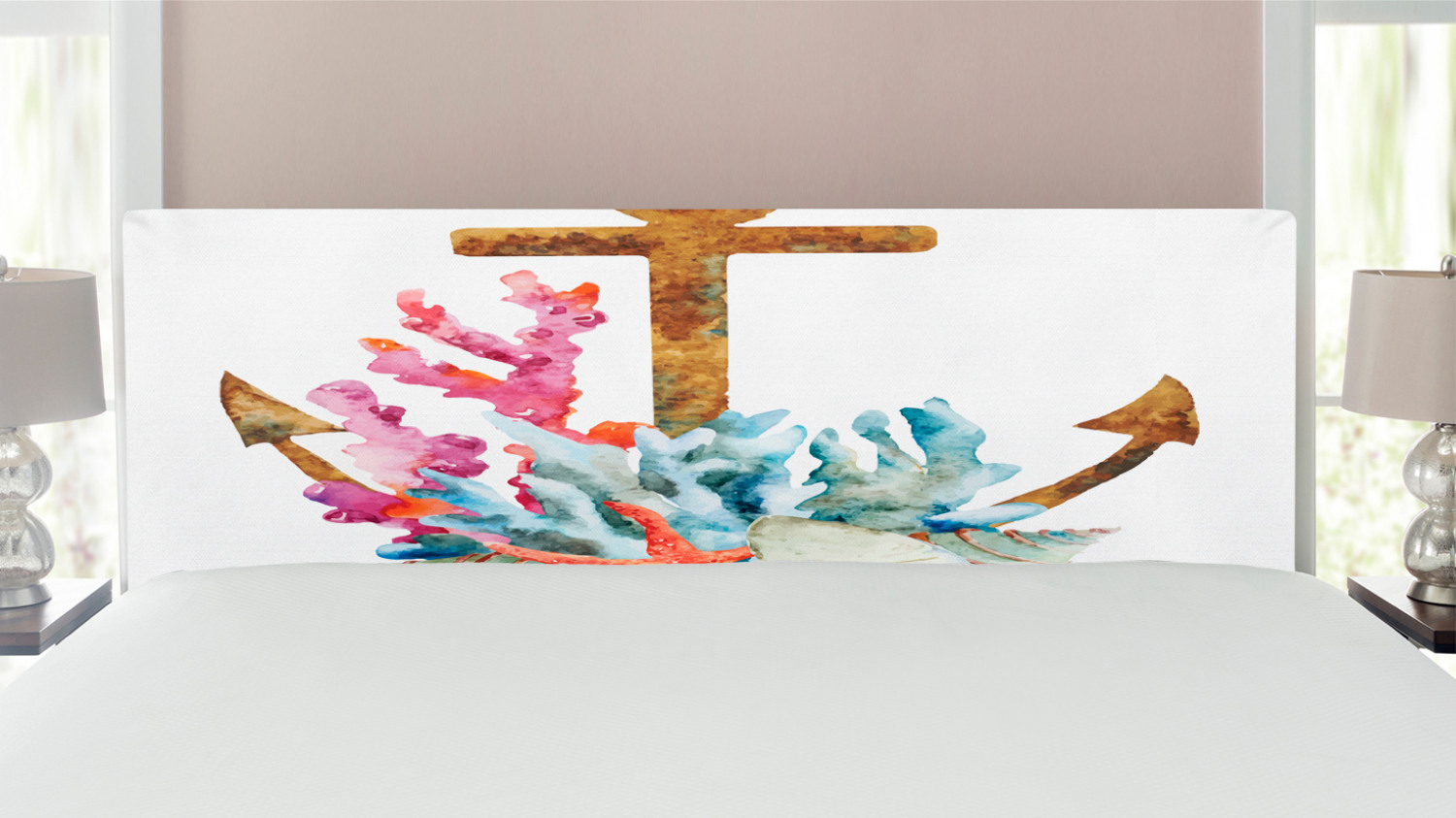 Anchor Headboard, Corals Seaweed Nature Deep Sea Underwater Life Diving ...