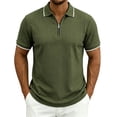 Dolkfu Green True Classic Tees Men Collared Quarter Zip Minimalist ...