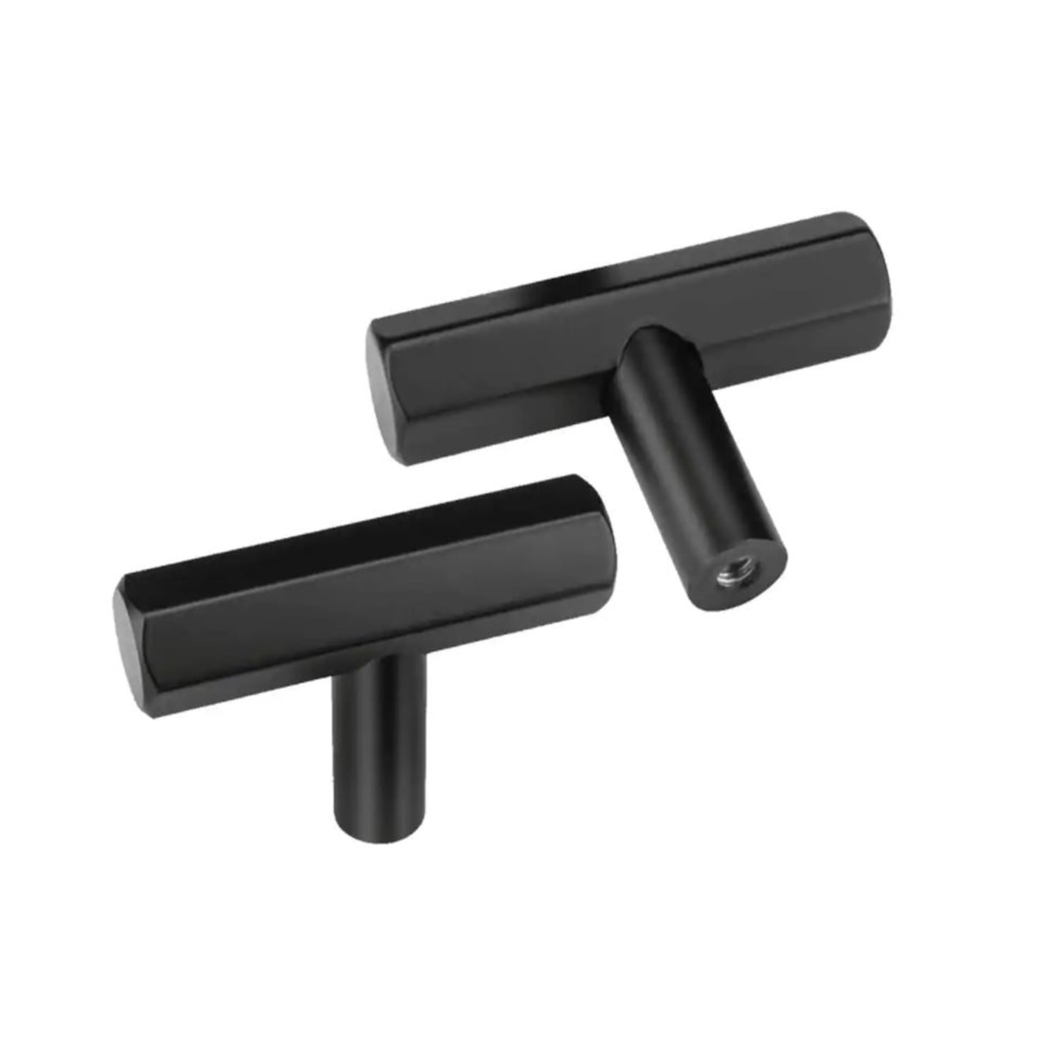 Atlas Series 2 in. (50 mm) Black Matte Solid Brass Hexagonal Pull ...