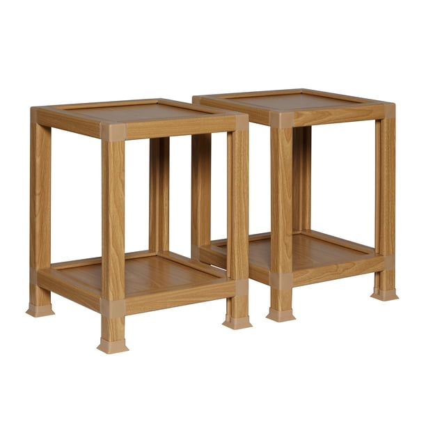 OneSpace Recycled Paper End Tables, Oak (Set of 2) - Walmart.com