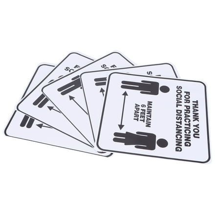 Khall Distance Sign Decal,Warning Decal,2 Set Floor Sticker Floor ...