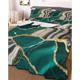 90x96in Quilt Bedding Set, Abstract Flowing Marble Fluid Art ...