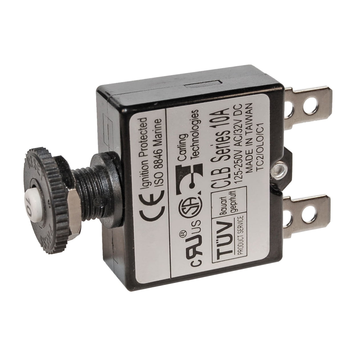 Blue Sea 7061 40A Push Button Thermal with Quick Connect Terminals ...