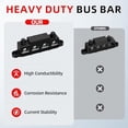 12V Bus Bar 250A Power Distribution Block Marine Busbar with 4 x M10 (3 ...