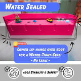 Tub Topper, Bath Splash Guard Play Shelf, 3ft Pink, Kid Water Barrier ...