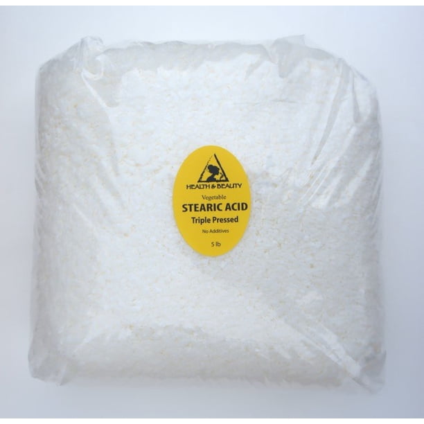 Stearic acid vegetable triple pressed pastilles beards 100% pure 5 lb ...