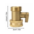 3/4" Brass Garden Hose Shutoff Valve, Single-Way Ball Valve for ...