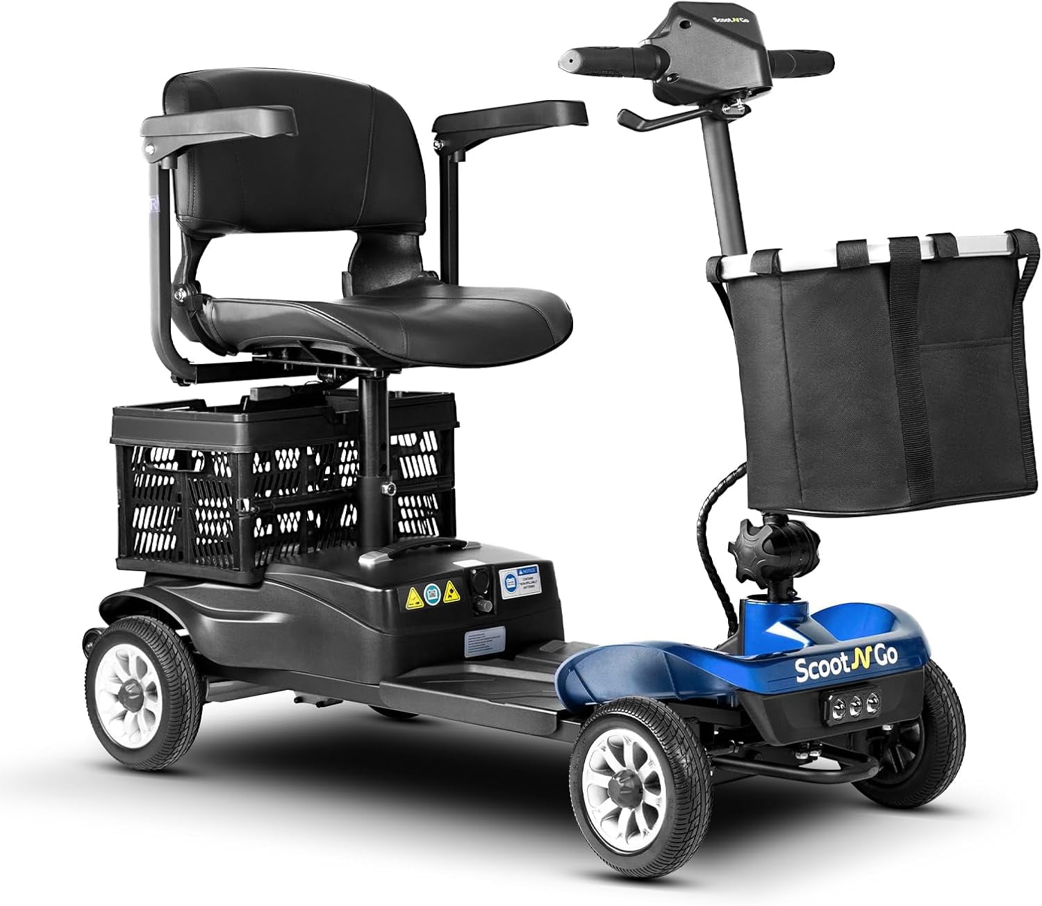ScootNGo Foldable Mobility Scooter for Seniors - Portable Travel ...