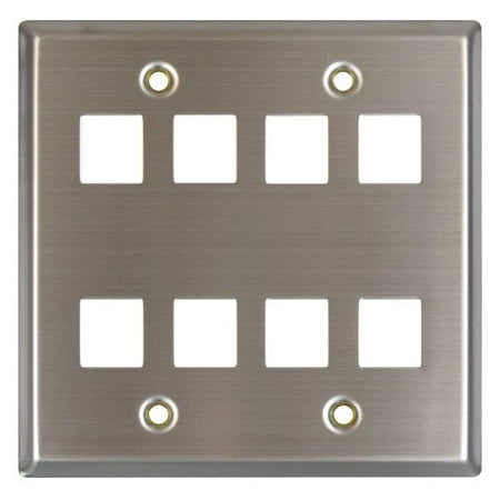 Allen Tel Products ATBKDVF-8 Double Gang, 8 Ports Versatap Faceplate ...