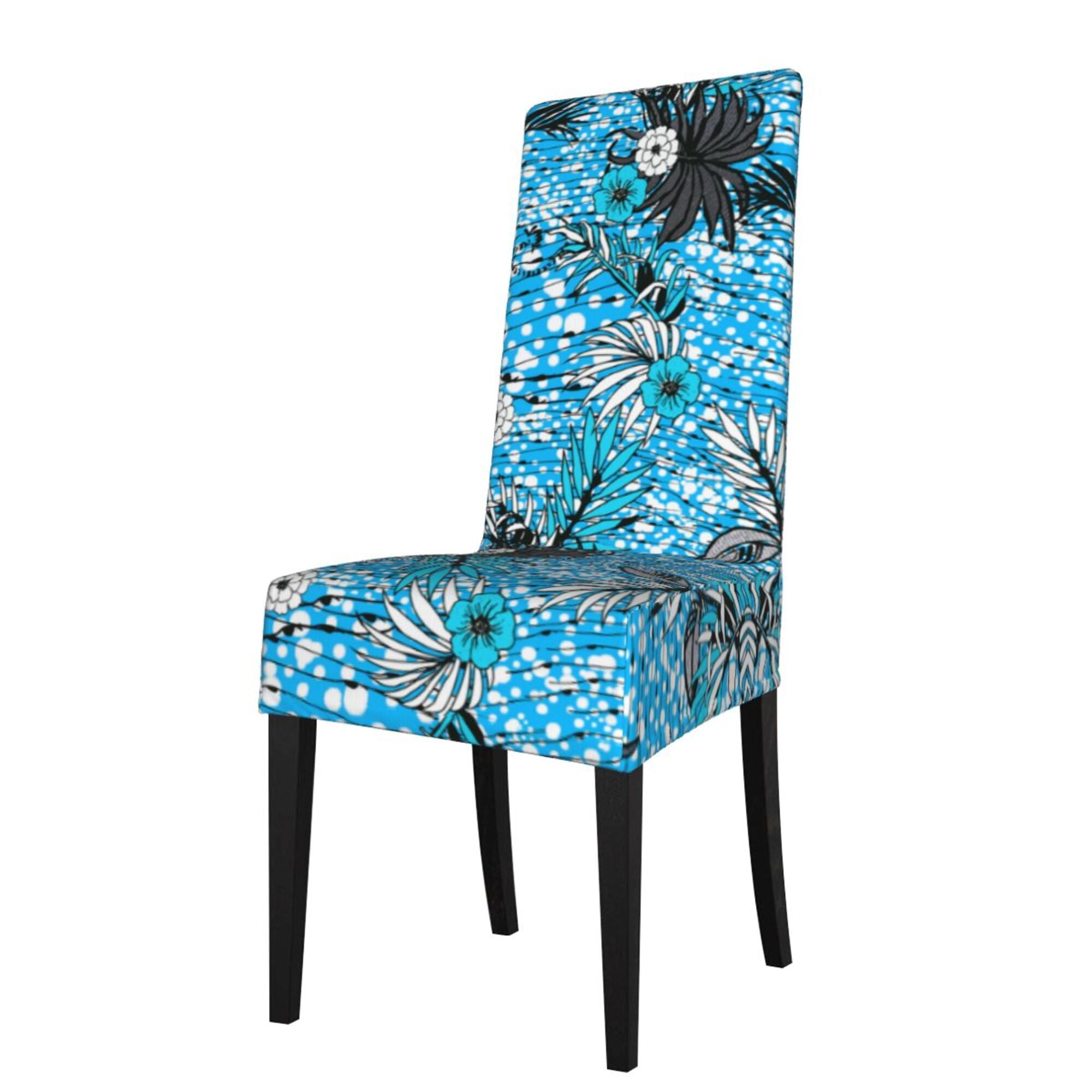 ZICANCN Blue Floral Line Art Chair Protectors Seat Covers , Dining ...