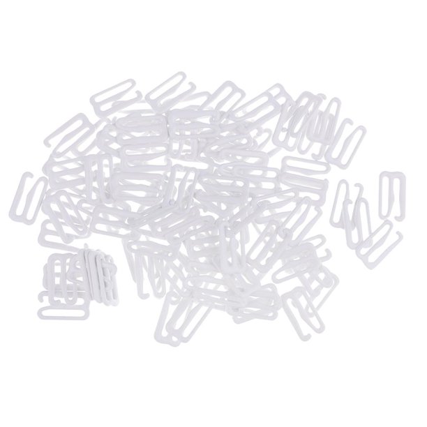 100 Piece Iron Metal Bra Strap Sliders Adjuster 9 Hook Clips for Corset ...