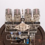 Kit DIY / Assembled Home Decor Clock W/ Round Glass Case IN-12 Nixie ...