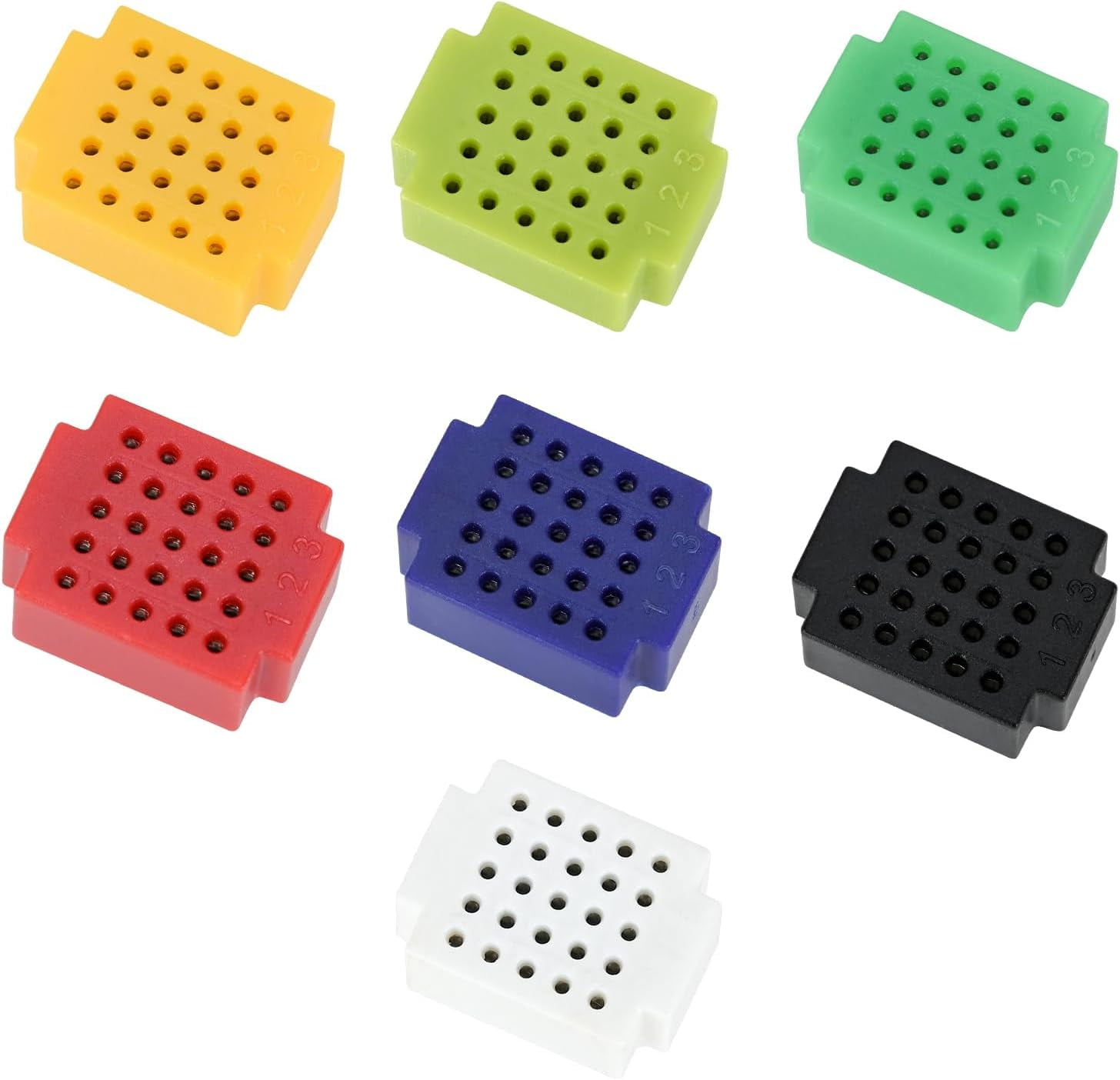 7pcs ZY-25 Mini Breadboard 25 Connection Points solderless breadboard ...