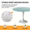 Abstract Gradient Round Table Cover, Stripes Green Ombre Chevron Wave ...