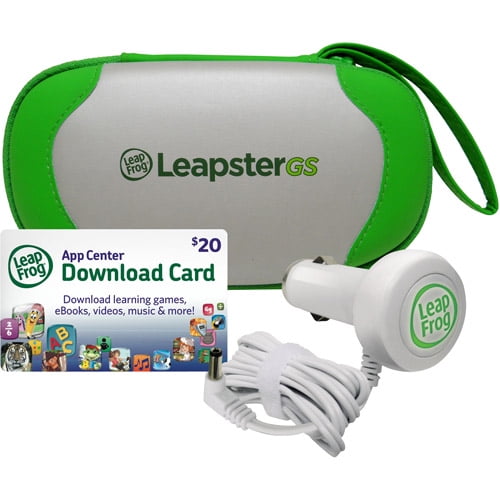 LeapFrog LeapsterGS Explorer Travel & Play Accessories Bundle, Green ... LeapFrog LeapsterGS Explorer Travel & Play Accessories Bundle, Green ...