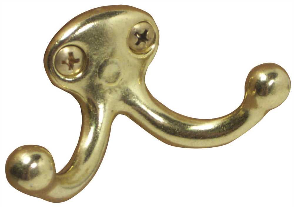 Ives 811539 DOUBLE WARDROBE HOOK, BRASS PLATED - Walmart.com