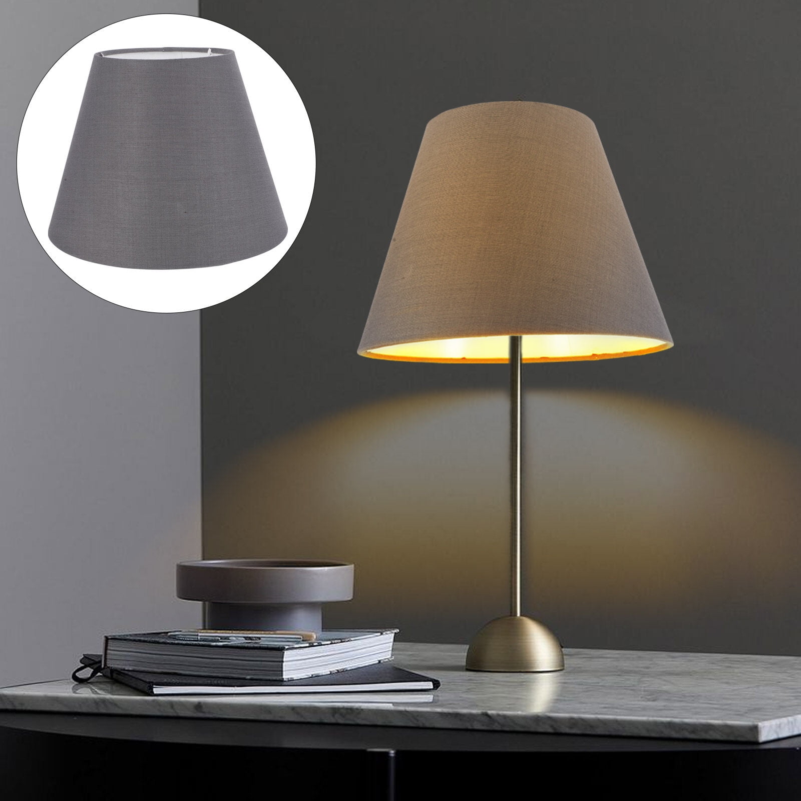 Click here for Luxshiny Grey Lamp Shade Large Simple Style Lamp S... prices