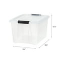IRIS 32 Qt. Plastic Storage Bin with Lid, Stackable Storage Containers ...