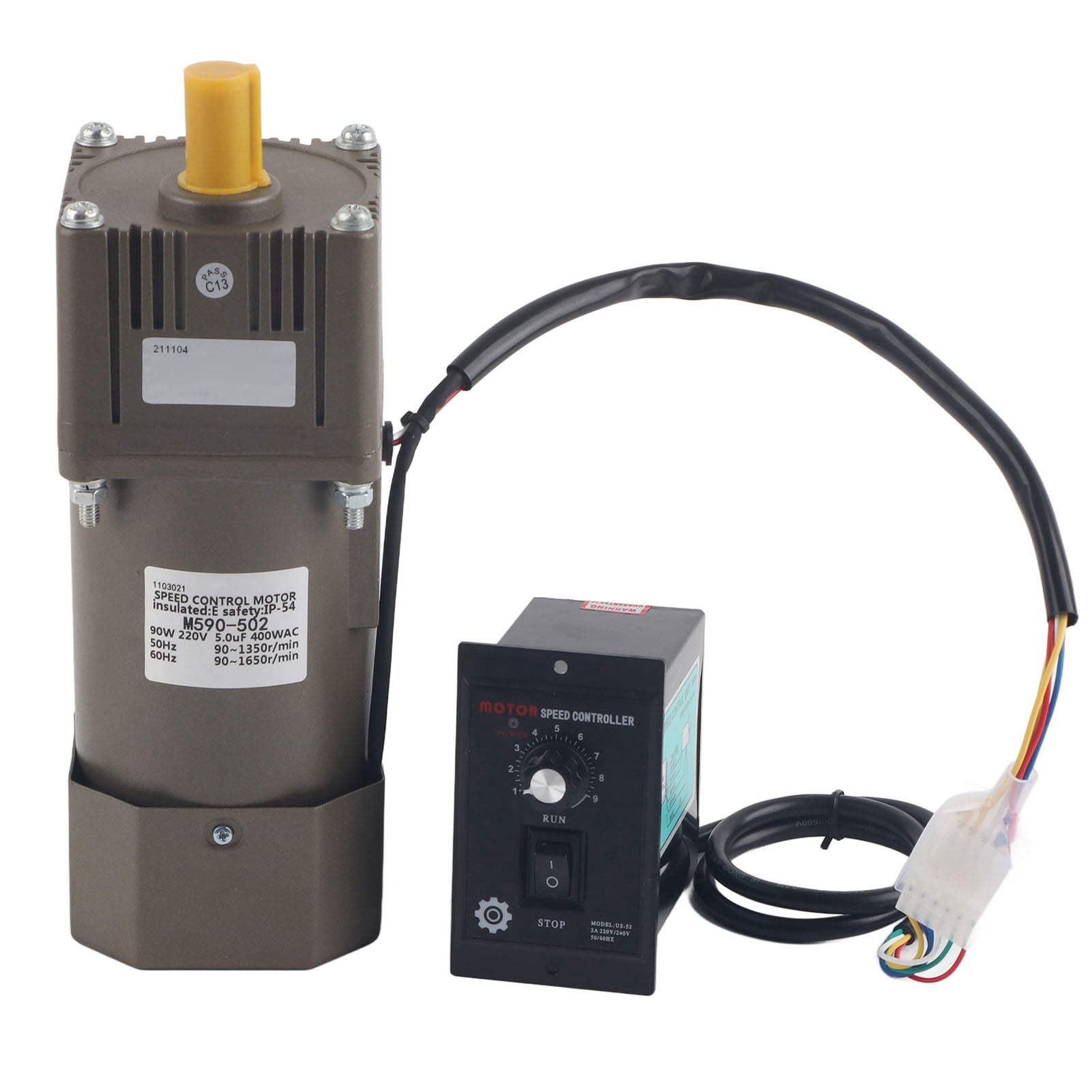 Motor monofásico NikouMX AC 220V 90W Motor de desaceleración única ...