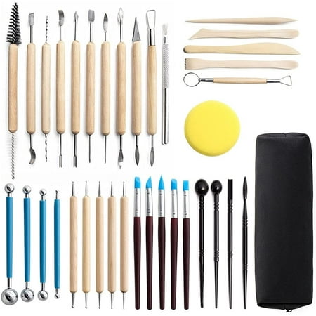 36 Pieces Pottery Tools Clay Sculpting Tool Set Professional Carving ...