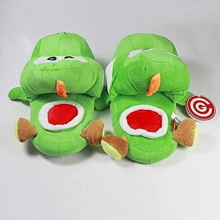 Plush Slippers Super Mario Bros. Green Yoshi King Kong Adult Ladies and ...