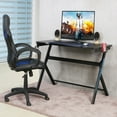 JJS 48" Home Office Gaming Computer Desk with Cable Management, R ...